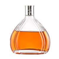 China Transparent Round Empty Flint Glass Liquor Wine Whisky Vodka 50ml Capacity for Beverage for sale