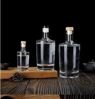 China Glass Products Body Material Glass Wine Vodka Glass Bottle 500 ml 750 ML for sale