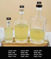 China Glass Products Body Material Glass Wine Vodka Glass Bottle 500 ml 750 ML for sale