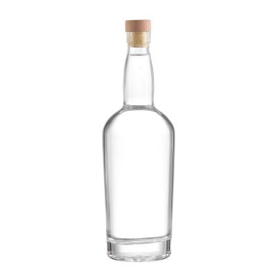 China Transparent Glass Products 500ml 750ml 1000ml Round Empty Tequila Bottle and Spray Cap for sale