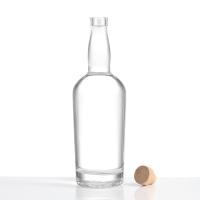 China Transparent Glass Products 500ml 750ml 1000ml Round Empty Tequila Bottle and Spray Cap for sale