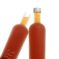 China LOGO Printing Label Custom Glass Bottle for Tequila Fancy Color Blue 700ml Vodka 70cl for sale