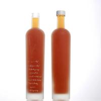 China LOGO Printing Label Custom Glass Bottle for Tequila Fancy Color Blue 700ml Vodka 70cl for sale