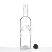 China Customized Matte Dark Glass Vodka Bottle Glass Collar Material and Spray Cap 750ml for sale