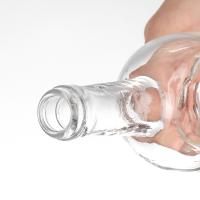 China Customized Matte Dark Glass Vodka Bottle Glass Collar Material and Spray Cap 750ml for sale