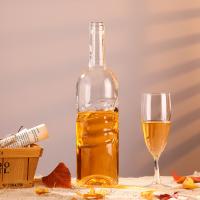 China Customized Matte Dark Glass Vodka Bottle Glass Collar Material and Spray Cap 750ml for sale