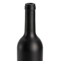 China Capacity 750ml Custom Empty Matte Coated Black Wine Bottle for Various Sizes of Wine for sale