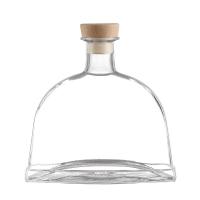 China Sealing Type Thick Bottom Flat Whisky Bottles for Cosmetics Industry Glass Material for sale