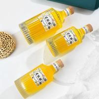 China Decal Surface Handling 500ml Frosted Clear Glass Bottle for Alcohol and Juice Storage for sale