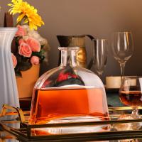 China Sealing Type Thick Bottom Flat Whisky Bottles for Cosmetics Industry Glass Material for sale