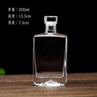 China Glass 100ml 200ml Vodka Fruit Wine Rum Gin Whiskey 375 ml Bottle for Cosmetic Packing for sale