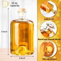 China 375ml Capacity Glass Bottle with Wooden Cap and Transparent Design for sale