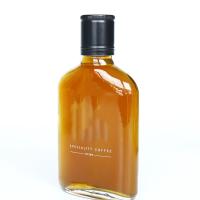China Glass Products 100ml Custom Clear Flat Glass Flask for Whiskey and Spirits Bottle for sale