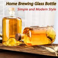 China 375ml Capacity Glass Bottle with Wooden Cap and Transparent Design for sale