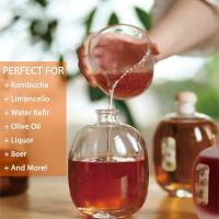 China Wine Beverage Oil Vinegar Kombucha Soda Water Whiskey Vodka 500ml Glass Bottle with Cork Stopper Cap for sale