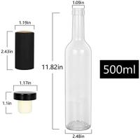 China Customized Logo Luxury Red Wine Glass Bottle with Spray Cap and Glass Collar Material for sale