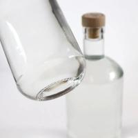 China Collar Glass 750ml 500ml 375ml 200ml 100ml Vodka Spirit Gin Rum Liquor Bottle for Cosmetic for sale