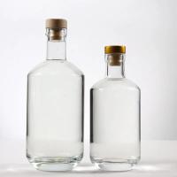 China Collar Glass 750ml 500ml 375ml 200ml 100ml Vodka Spirit Gin Rum Liquor Bottle for Cosmetic for sale