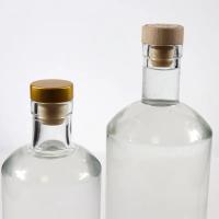 China Collar Glass 750ml 500ml 375ml 200ml 100ml Vodka Spirit Gin Rum Liquor Bottle for Cosmetic for sale