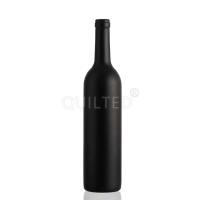 China Airtight Food Storage Green Frosted Round Glass Bottles 500ml 750ml in Glass Material for sale