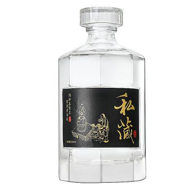 China 250ml 500ml 750ml Glass Bottle for Transparent Whiskey Tequila Brandy Gin Vodka Spirit Rum for sale