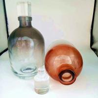 China Glass Collar Round 500ml Vodka Bottle for Customized Production and Sale for sale