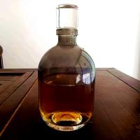 China Glass Collar Round 500ml Vodka Bottle for Customized Production and Sale for sale