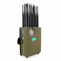 China Handheld 5G Cell Phone Jammer 24 Antennas Nylon Cover Built In Battery for sale