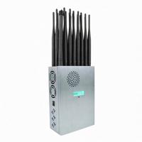 China 24 Antennas Handheld Wireless Signal Jammer 25m Radius With DIP Switch Car Charger for sale