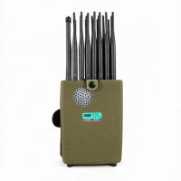China 24 Antennas Handheld Wireless Signal Jammer 25m Radius With DIP Switch Car Charger for sale