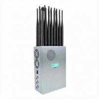 China All In One Handheld Cell Phone Signal Jammer High Power 24W With Nylon Cover for sale