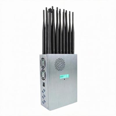 China All In One Handheld Cell Phone Signal Jammer High Power 24W With Nylon Cover for sale