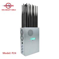 China 24 Watts High Power Signal Jammer 30m Shielding Radius Built In Battery for sale