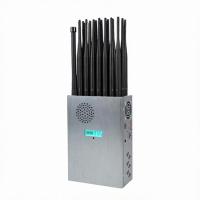 China Portable 24 Bands 5G Cell Phone Jammer 12000mAh Built In Battery Purple Horn P24 for sale