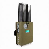 China Purple Horn High Power Cell Phone Signal Scrambler 30m Shielding Radius Built In 24 Antennas for sale