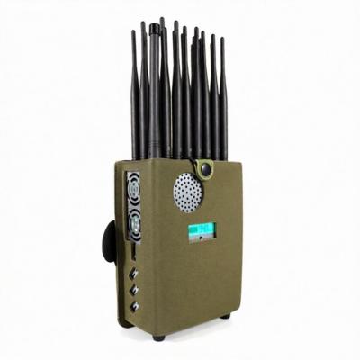 China Purple Horn High Power Cell Phone Signal Scrambler 30m Shielding Radius Built In 24 Antennas for sale