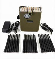 China Purple Horn High Power Cell Phone Signal Scrambler 30m Shielding Radius Built In 24 Antennas for sale