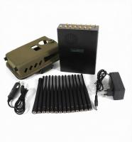 China 14 Bands Portable Phone Signal Jammer 25 Meters With Cooling Fan for sale