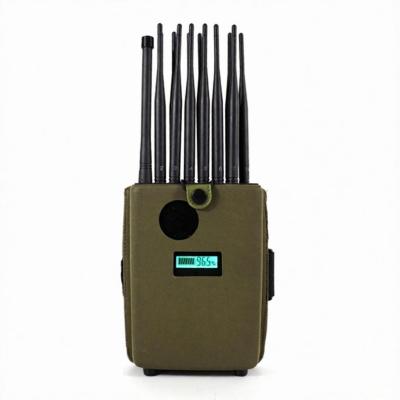 China 14Watt Wireless Signal Jammer Fourteen Frequency Bands Compact Size for sale