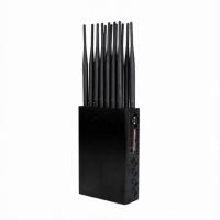 China Portable 14 Bands Cell Phone Jammer 20 - 25 Meters Jamming Range With LCD Display for sale
