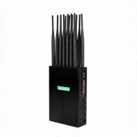 China WiFi Cell Phone Signal Jammer 14 Watts Build In 12000mAh Battery for sale