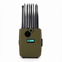 China 14 Bands Portable Signal Jammer 12000mAh Battery Capacity LCD Display Multi Use for sale