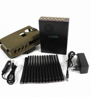 China 14 Watts High Output Power Mobile Phone Signal Jammer Jamming Range 25 Meters for sale