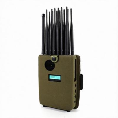 China Purple Horn 2G 3G 4G 5G Mobile Phone Signal Jammer Compact Size 14 Bands Jammer Block for sale