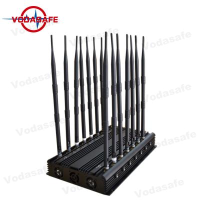 China 40W 10-60m Mobile Phone Signal Jammer 14 Antennas LTE 700MHz for sale