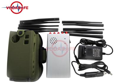 China 10 Bands Handheld Signal Jammer , Cell Phone Blocking Device With Built In Battery for sale
