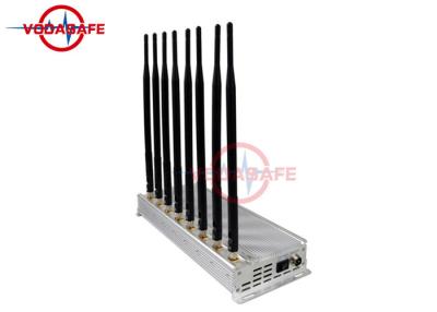 China 8 Antennas Mobile Phone Signal Blocker 2G 3G 4G WiFi 10 - 40m Cover Radius for sale
