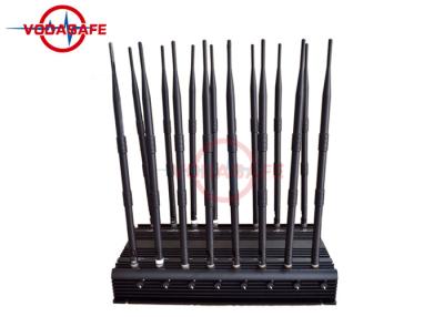 China 16 Antennas Wireless Signal Jammer , Signal Jamming Device Good Cooling System for sale