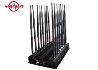 China 16 Channels Mobile Phone Signal Jammer Adjustable Working Range High Efficiency for sale