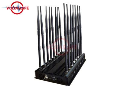 China 16 Channels Mobile Phone Signal Jammer Adjustable Working Range High Efficiency for sale
